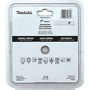 Makita B-69618 5" Diamond Blade, Segmented, General Purpose
