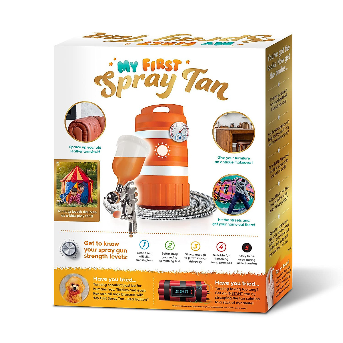 My First Spray Tan Prank Gift Box - Funny Gift For New Parents or White Elephant Gift