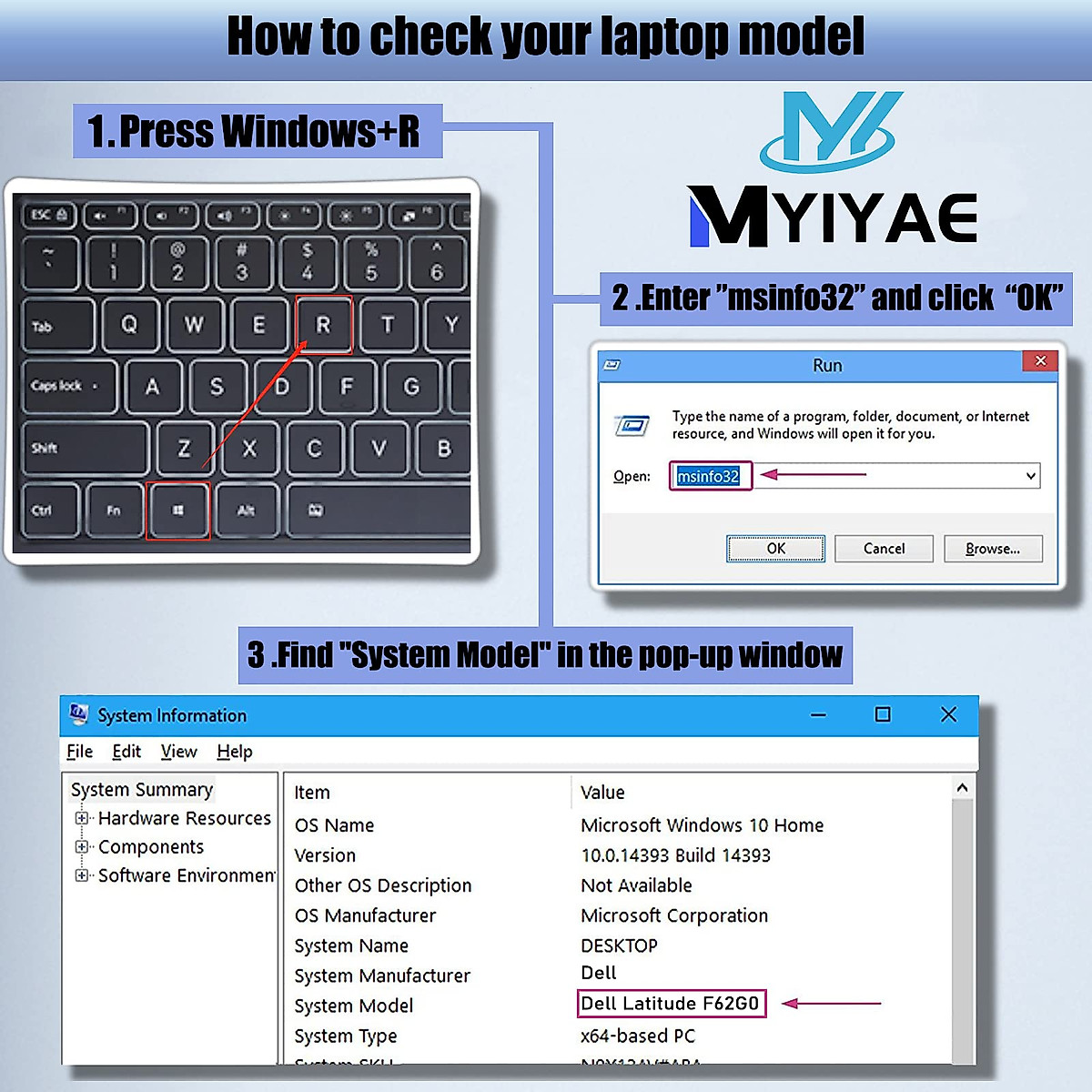 MYIYAE 38Wh F62G0 39DY5 Laptop Battery for Dell Inspiron 13 7000 i7373 7373 7386 2-in-1, 7370 7380 5370 P83G P87G P91G P83G001 P83G002 P87G001 Vostro 13 5370 D1525S D1505G R1605S F62GO 11.4V 38Wh