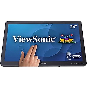 ViewSonic TD2430 - LED Monitor - 24" (23.6" viewable) - Touchscreen - 1920 x 1080 Full HD (1080p) - MVA - 250 cd/m² - 3000:1-25 ms - HDMI, VGA, DisplayPort - Speakers