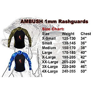 Hammerhead Spearguns - Ambush Long Sleeve Rashguard - HH Camo Blue - Medium