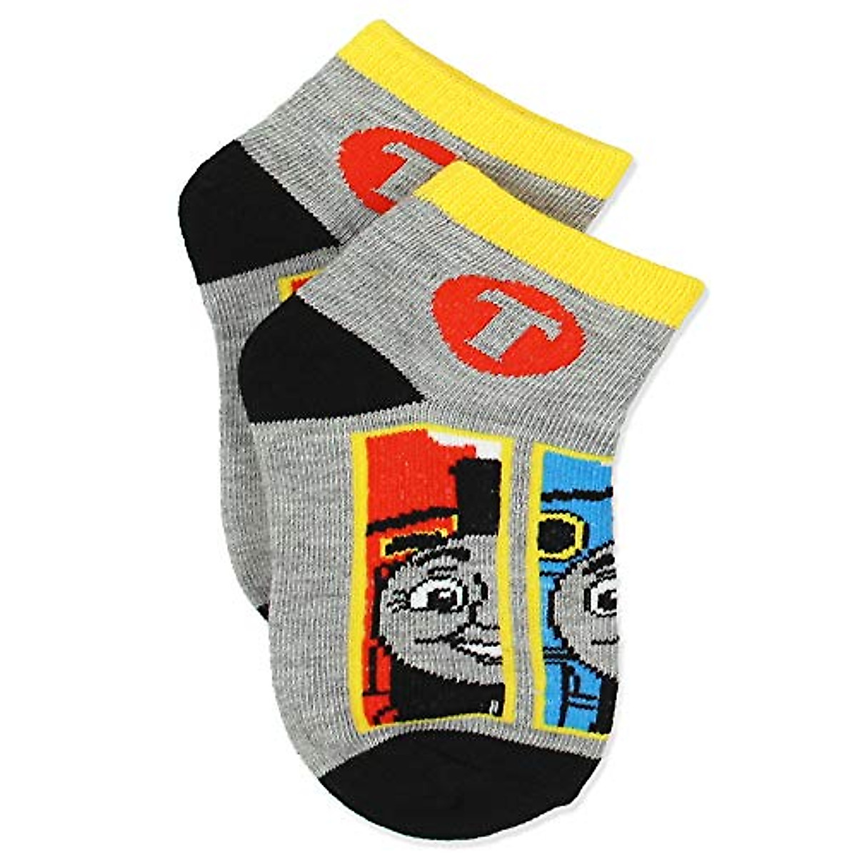Thomas the Train & Friends Boys 6 pack Socks (Small (4-6), Thomas Grey/Multi)