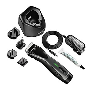 Andis 79005 Supra ZR II Cordless Rechargeable Hair & Beard Trimmer, Detachable Blade Clipper, Lithium-Ion Powerful Battery, Black - Pack of 1