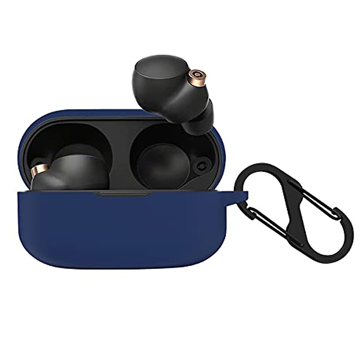 METEQI Soft Silicone Protective Cover Case Compatible with Sony WF-1000XM4 (Navy Blue)