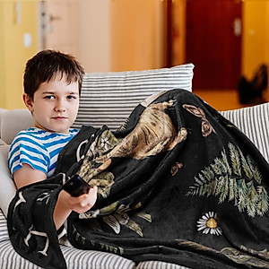 Metawu Mushroom Blanket Throw Fleece Blanket for Kids Throw Blanket for Couch Sofa Bed Chair Decorations 50 x 60 inches