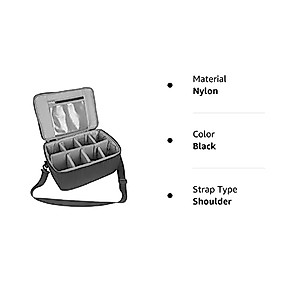 Koolertron Camera Case Dslr Camera Insert Bag Purse Universal Liner Lens Pouch Partition Protective Cover Waterproof Sleeve for Cannon/Nikon/Sony (Black)