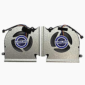 LANDALANYA Replacement New CPU and GPU Cooling Fan for MSI GE66 GP66 GL66 Series Laptop PABD08008SH N453 N454 E330800930MC200K E330401690MC200K Fan DC5V 1.0A
