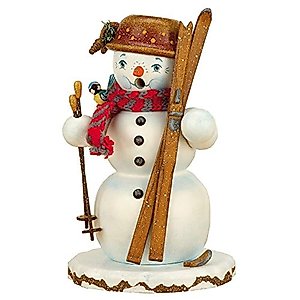 German Incense Smoker Winterchild Snowman - 20cm / 8inch - Hubrig Volkskunst