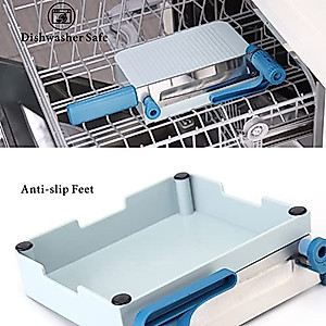 KITCHENDAO Multipurpose Cheese Slicer Cutter with Board for Arthritic and Weak Hands, Adjustable Thickness Dial for Block Cheese, Effortless Slicing, Guillotine Sausage Ham Biltong Jerky Slicer