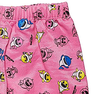 Pinkfong Baby Shark Toddler Girls Graphic T-Shirt and Shorts Outfit Set Pink/White 3T