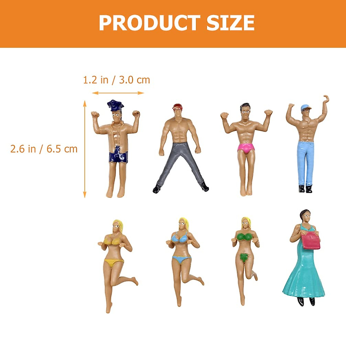 Kisangel 8pcs Miniature Wine Glass Markers Drinking Cup Markers Figures People Edges Doll for Wine Glass Drink Marker