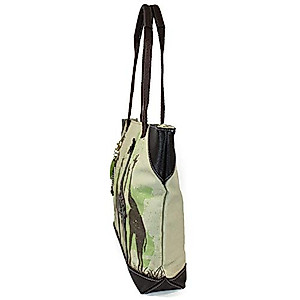 Chala Handbags Safari Giraffe Canvas Tote Purse