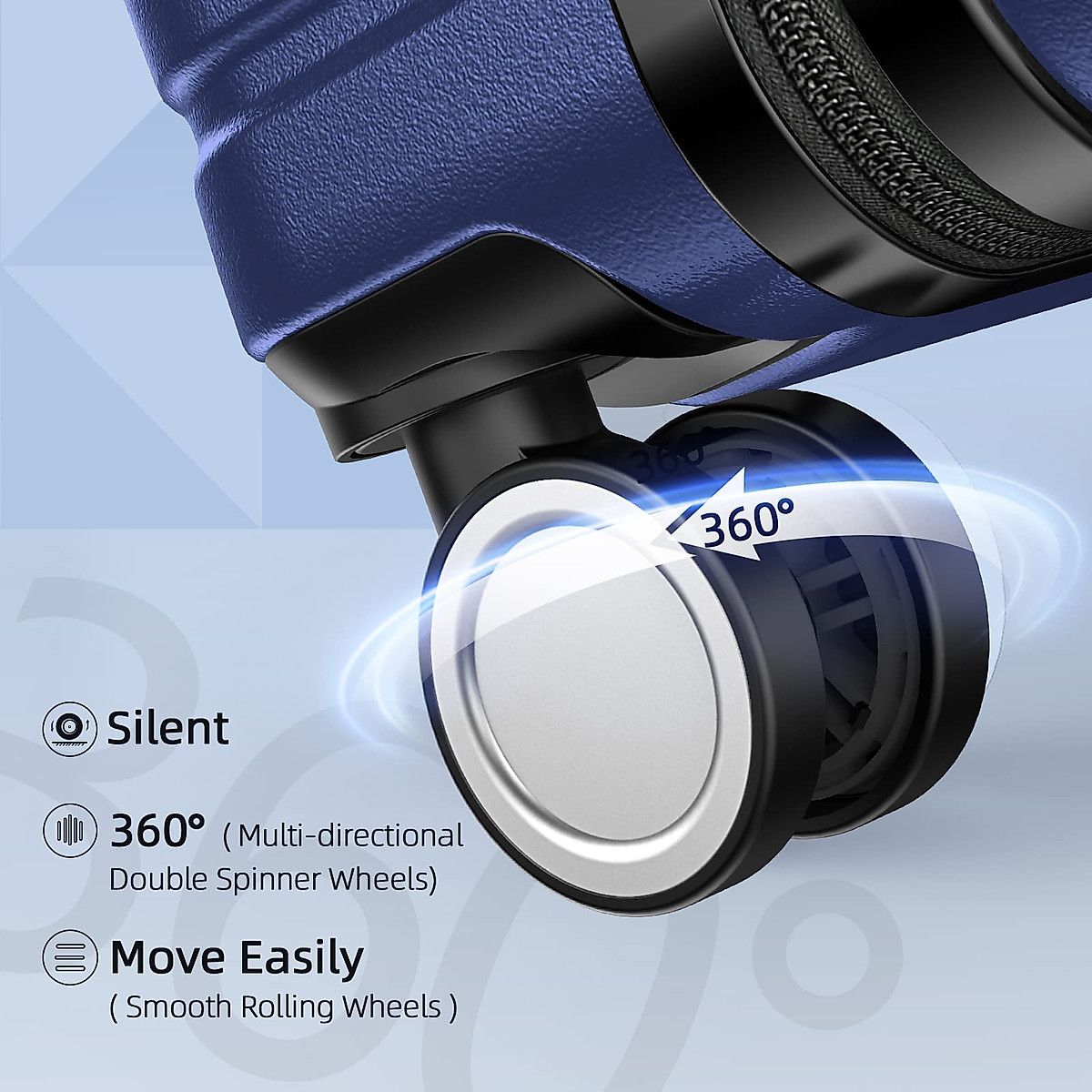 BEOW Luggage Sets 4 Piece Hardside Expandable Luggage Set Clearance Suitcase Sets with Wheels TSA Lock 16''20''24''28''(Deep Blue)