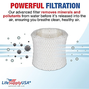 LifeSupplyUSA Humidifier Replacement Filter Compatible with Graco 4 Gallon Model 2H02 2H03 and Compatible with Hamilton Beach TrueAir 05520 05521 05920