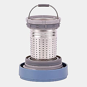 Zojirushi SE-KAE48AZ Stainless Tea Tumbler with Handle, 16-Ounce, Prussian Blue