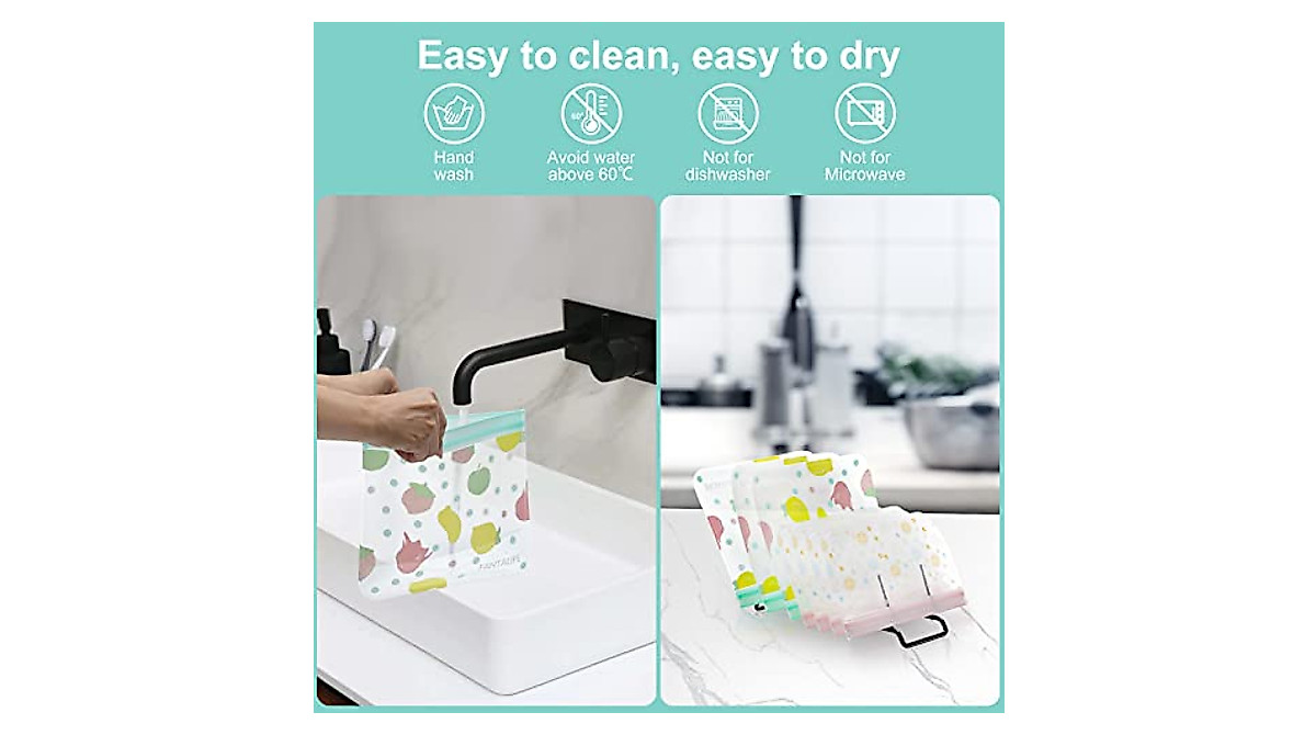 Thick Reusable Ziploc Bags – Eco-Friendly Food Storage