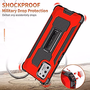 DAWEIXEAU Case for Moto G Stylus 2021,Heavy Duty Rugged Shockproof Protective Cover Case for Moto G Stylus 2021 (Red)