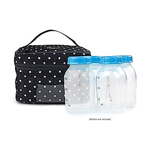 PackIt Freezable Baby Bottle Cooler for Breastmilk and Formula, Polka Dots