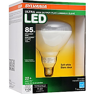 LEDVANCE 79176 Sylvania Dimmable Led Bulb, 15 W, 120 V, Br40, Medium, 25000 Hr, Warm White