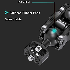 SMALLRIG Articulating Magic Arm with Double Ballheads (1/4" Screw) Monitor Mount for Field Monitor, Lights, Audio Recorders - 2070