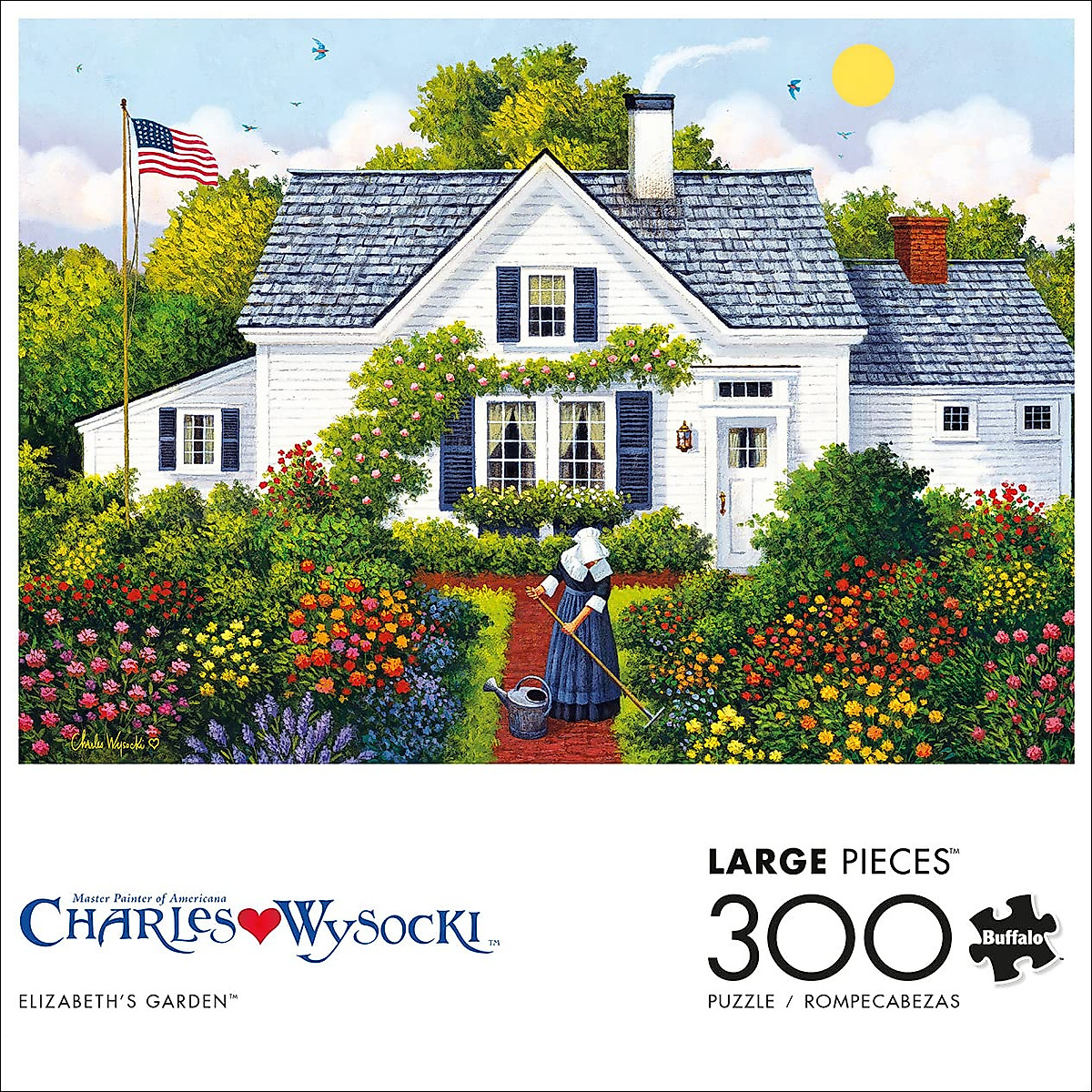 Buffalo Games - Charles Wysocki - Elizabeth's Garden - 300 Large Piece Jigsaw Puzzle