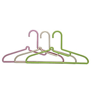 EYHLKM Plastic Adult Hanger Clothes Suit Hanger Coat Hanger Storage Rack Space Saving Drying Rack ( Color : Beige , Size : 40.5*2.5cm )