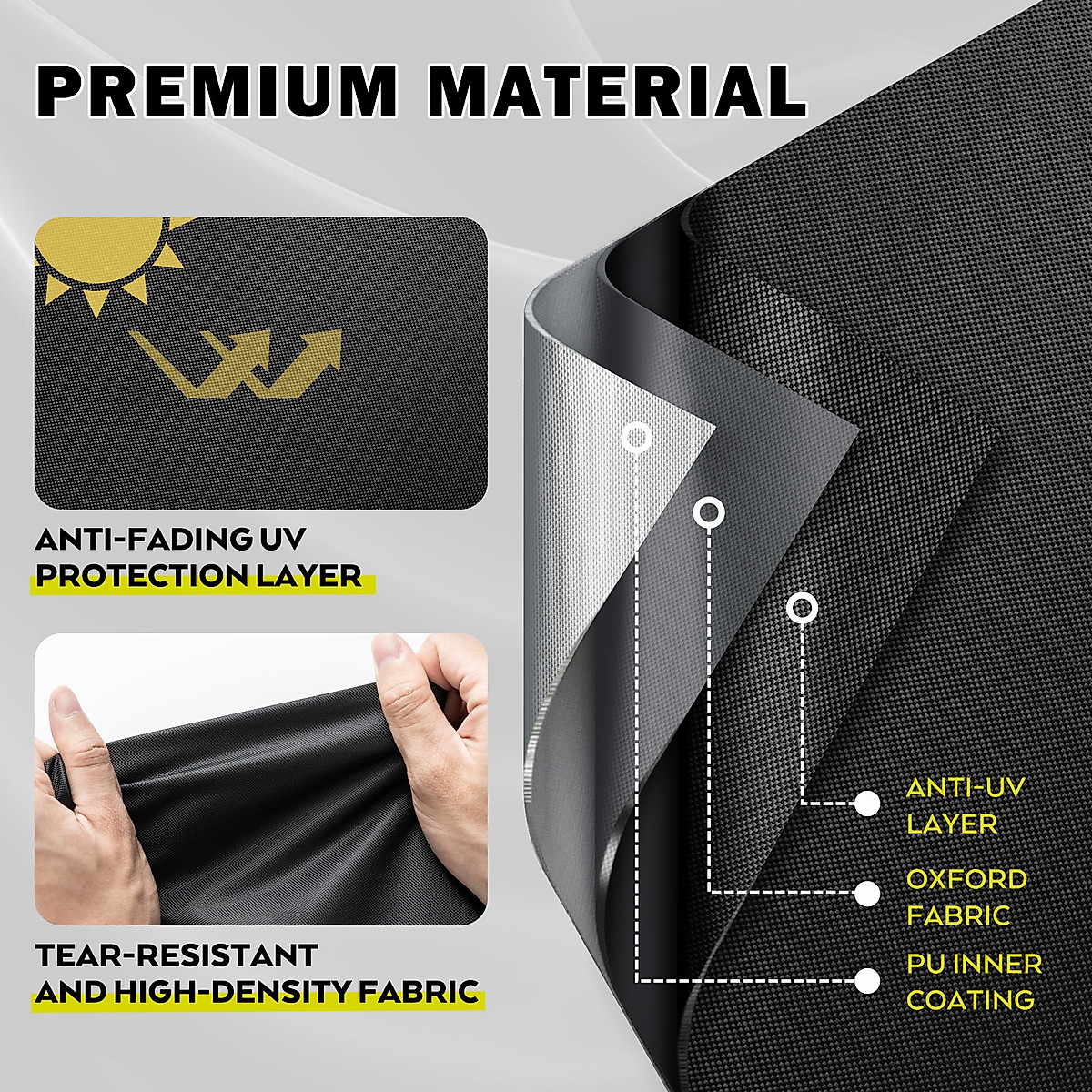 Starcrew Bar Height Patio Set Cover, Outdoor Bistro Set Cover, Protective Cover for Patio Swivel Bar Set/Outdoor High Stool Bistro Set/Outdoor Bar Table and Chairs Set/High Top Patio Set of 3 Pieces