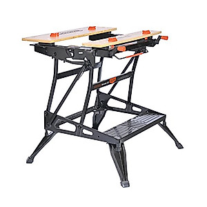 BLACK+DECKER Portable Workbench, Project Center and Vise with IRWIN QUICK-GRIP Clamps, One-Handed, Mini Bar, 6-Inch, 4-Pack (WM425-A & 1964758)