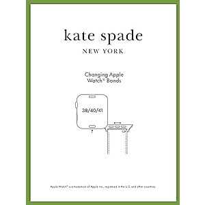 Kate Spade New York Women's Gold-tone Scallop Stainless Steel Bracelet Band for Apple Watch®, 38/40/41mm (Model: KSS0143)