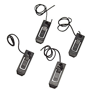 ULTECHNOVO 4pcs Surfboard Fin Clips Surfboard Fin Parts Surfing Rudder Clip Base for Longboard Surfboard Tail Rudder Paddle Accessories (Black 4.3 * 1.3 * 1cm)