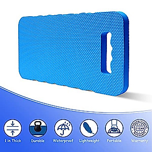 Gardzen Garden Kneeling Pad - for Gardening, Baby Bath, Yoga, Pilates, Exercise, 16"x8"x1", Blue
