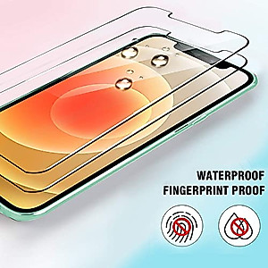 Ferilinso [4 Pack 2 Pack Screen Protector for iPhone 12 with 2 Pack Camera Lens Screen Protector [Tempered-Glass] [Military Protective] [HD Clear] [Case Friendly] [Anti-Fingerprint] [Anti-Scratch]