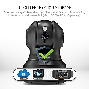 TETHYS Wireless Security Camera 1080P Indoor [Work with Alexa] Pan/Tilt WiFi Smart IP Camera Dome Surveillance System w/Night Vision,Motion Detection,2-Way Audio,Cloud for Home,Business, Baby Monitor