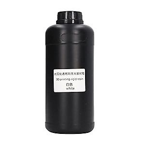 3D Printer Resin, Good Fluidity Curing Rigid Resin 1000ml Low Shrinkage Easy to High Accuracy for Desktop Models(White)