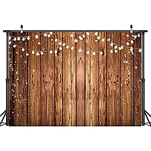 Alltten 8x6FT Brown Wood Backdrops for Photography Vintage Brown Background Thin Vinyl Material Applicable to Baby Shower Banners Photo Booth Studio Props F1