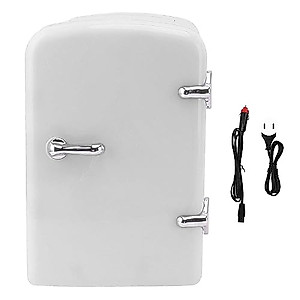 Mini Beauty Fridge, Portable Cooler Warmer Refrigerator ABS Plastic 36W AC100-240V DC12V Noiseless for Office (US Plug)