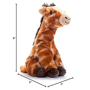 The Petting Zoo Giraffe Stuffed Animal Plushie, Gifts for Kids, Wild Onez Babiez Zoo Animals, Giraffe Plush Toy 6 inches