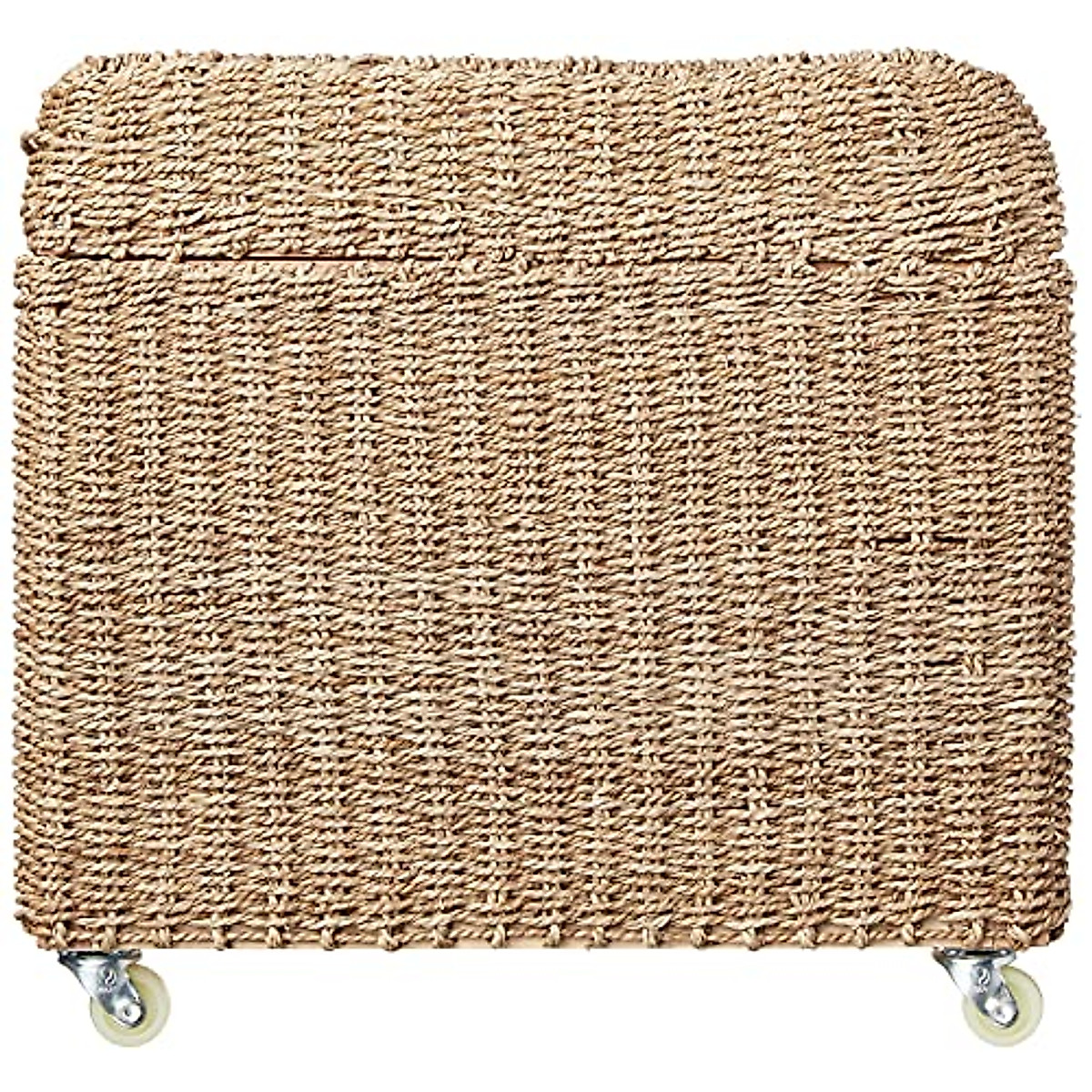 Household Essentials Rolling Seagrass Wicker Storage Seat