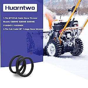 Huarntwo 754-04195 954-04195A Auger Drive Belt for MTD Troy Bilt Cub Cadet Snow Thrower(1/2" x 37")
