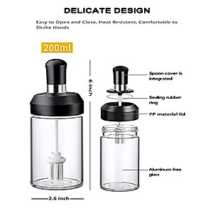 COCOMK Condiment Container Seasoning Box Set of 3,Spice Jars Spoon Salt Sugar Storage Pots (3)