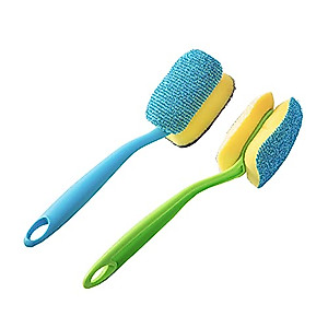 ball mason 4 Ball Mason Jar - 32 oz. Clear glass jars with wide mouth lips, with 4 lip colors and Lyeusa cleaning brush Clear glass container