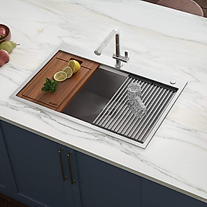 Ruvati Stainless Steel and Silicone Foldable Drying Rack for Workstation Sinks Dish Mat Trivet - RVA1395