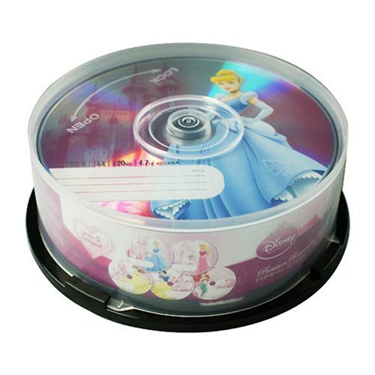 Disney Princess Blank DVDs DVD-R 25 Pack