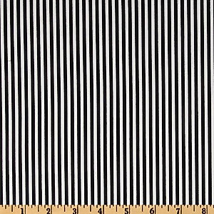Timeless Treasures Stripes Black/White, Fabric by the Yard