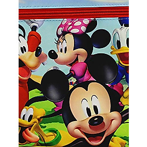 Disney Mickey Mouse Boys Girls Toddler Soft Insulated School Lunch Box (One Size, Red/Blue)
