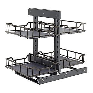 Storage with Style Black Nickel 18" Full-Height Blind Corner Organizer