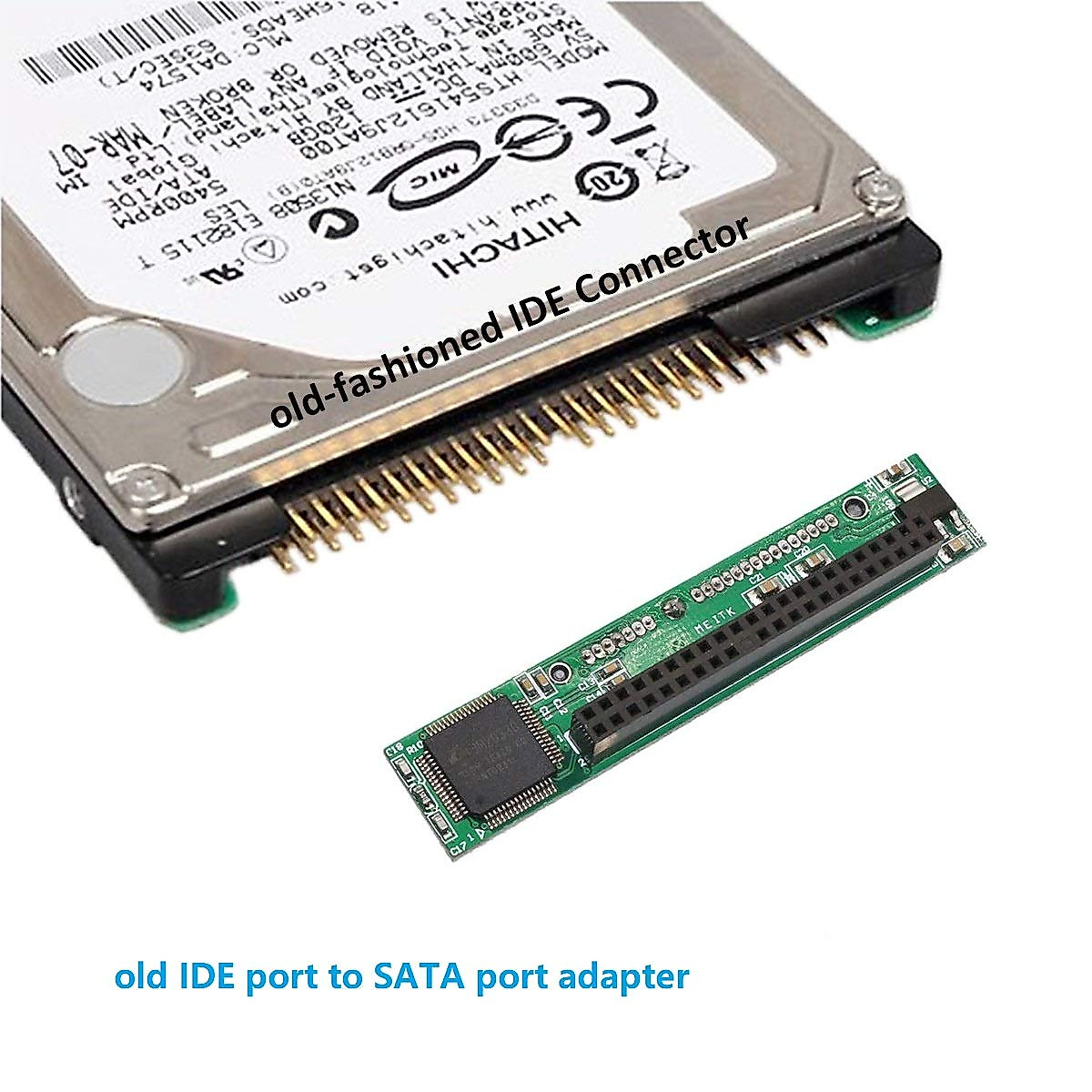 USECL 2.5 Inch IDE to SATA Adapter,44 pin IDE HDD Laptop Hard Drive Female to 7+15 pin Male SATA Adapter,Convert Laptop IDE Hard Drive to SATA Port.