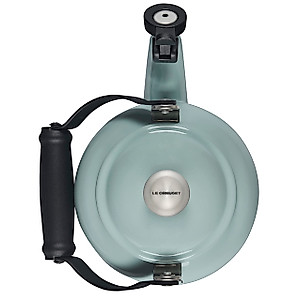 Le Creuset Enamel On Steel Demi Tea Kettle with Metal Finishes, 1.25 qt, Sea Salt