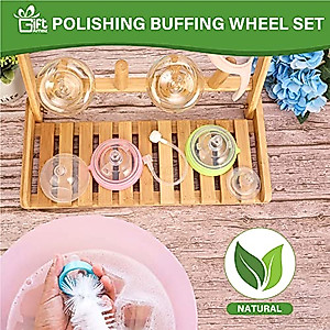 GiftAmaz Bamboo Baby Bottle Drying Rack, Space Saving Countertop Bottle Holder Portable Dryer Rack Organizer for Baby Bottles, Cups, Pacifiers and Accessories, Birthday Gift Box for Women Mother Mom