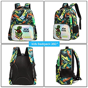 MOHCO Kids Backpack 16inch Lunch Bag and Pencil Case Lightweight School Bookbag for Teens, Girls, Boys, Elementary and Middle school